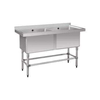 Stainless Steel Double Deep Pot Sink 1410-6-DSB - Global Commercial ...